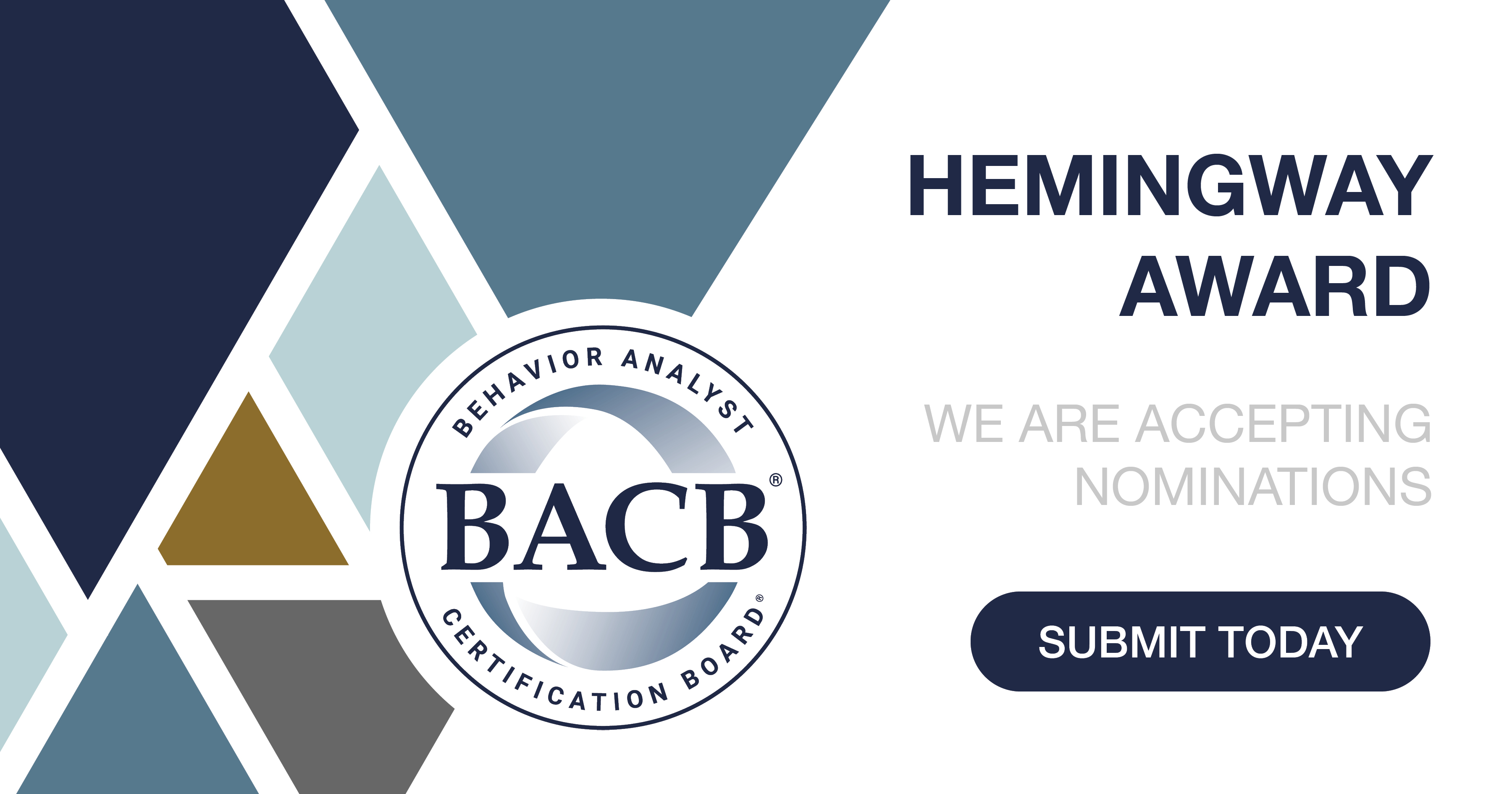 MICHAEL HEMINGWAY BEHAVIOR ANALYSIS AWARD - Behavior Analyst Certification Board